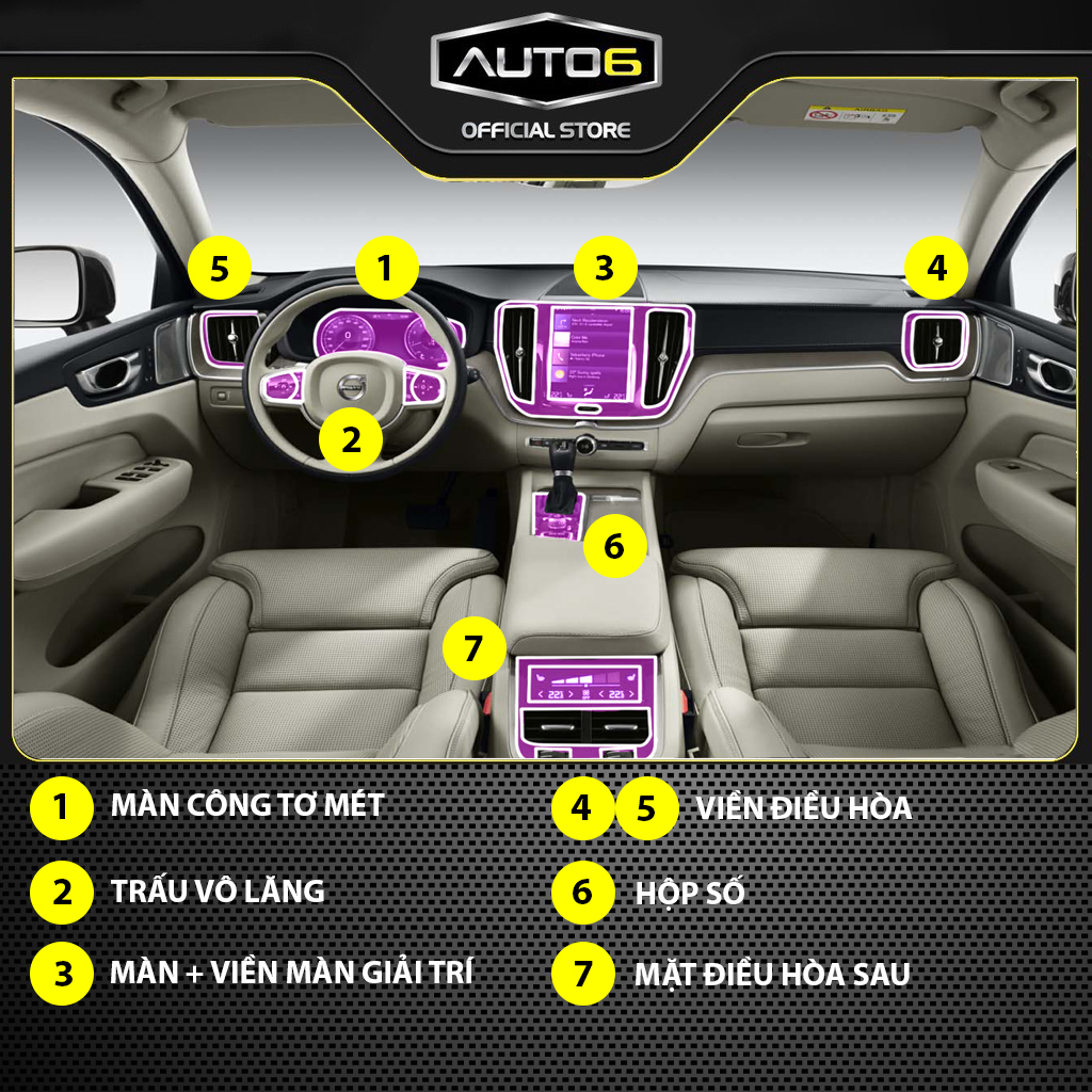 VOLVO XC60 2017-2025: Film PPF dán xe Trong suốt, chống xước và che mờ ...